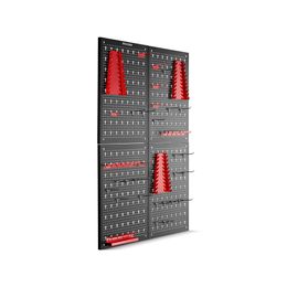 TecTake Werkzeugwand aus Metall 200x60 cm mit Haken-Set erweiterbar | Gr.: 60 x 160 cm