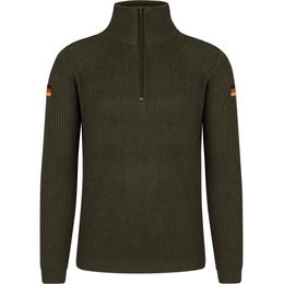 Normani Outdoor Sports Herren Troyer-Pullover H&ouml;ntrup in Oliv | Gr.: M