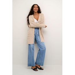 Kaffe Strickjacke KAlena Loose fit in Feather Gray Melange | Gr.: XL