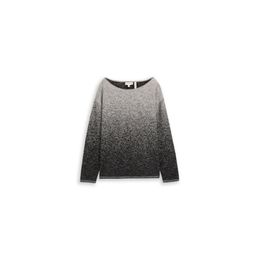 Tom Tailor Pullover in black grey degrade design | Gr.: XL