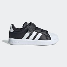 M&auml;dchen Sneaker "STREETTALK", adidas Sportswear, Gr. 32, schwarz-wei&szlig;, Synthetik, Schuhe, inspiriert vom Design des adidas Superstar,f&uuml;r Kinder &