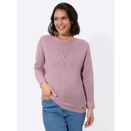 Casual Looks Damen Strickpullover "Pullover", rosa, Gr. 42, unifarben, 50% Baumwolle, 50% Polyacryl, Pullover