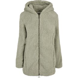 Urban Classics Damen Allwetterjacke "Urban Classics Damen Ladies Sherpa Jacket", beige, Gr. L, unifarben, 100% Polyester, Jacken