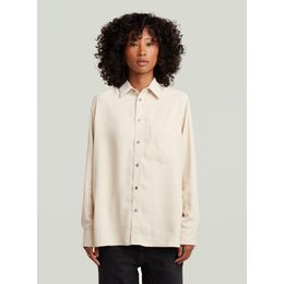 G-Star Raw G-STAR Damen Langarmshirt "Regular Long Sleeve Shirt", beige, Gr. L, Obermaterial: 100% Polyester, Shirts