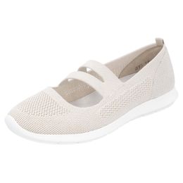 Remonte Damen Riemchenballerina, Gr. 42, beige, Textil, Schuhe, Halbschuh, Freizeitschuh, Komfortschuh mit herausnehmbarer Einlage