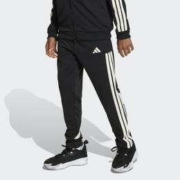 M&auml;dchen Sporthose "J HOT PANT"schwarz, sanftes wei&szlig;, sanftes wei&szlig;,, Gr. 116, adidas Sportswear, Obermaterial: 100% Polyester, Hosen, mit
