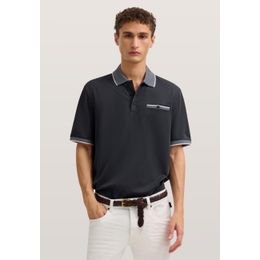 Bugatti Herren Poloshirt, schwarz, Gr. XXL, unifarben, 50% Baumwolle, 50% Polyester, Shirts, Modern Fit mit einer Brusttasche