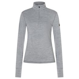 super.natural Merino Longsleeve W TUNDRA175 ZIP 1/4 in grau | Gr.: S
