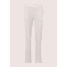 Madeleine Mode MADELEINE Damen Schlupfhose "Sweathose Elegante Hose mit Leo-Print", wei&szlig;, Modern, Gr. 18, Obermaterial: 90% Polyester PES. 10% Elasthan EL., Hosen