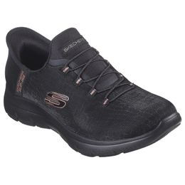 Skechers Damen Slip-On Sneaker "SUMMITS-CLASSY NIGHT", Gr. 41, gold, Textil, Schuhe, Slipper, Freizeitschuh mit komfortabler Heel Pillow Funktion