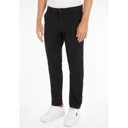 Tommy Jeans Herren Chinohose "TJM SCANTON", schwarz, Gr. 34, Web, Obermaterial: 98% Baumwolle, 2% Elasthan, Hosen, mit Markenlabel