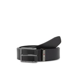 Tommy Hilfiger Herren Lederg&uuml;rtel "OLIVER 3.0 cm breit", schwarz, Gr. 115, Leder, G&uuml;rtel, mit tiefgepr&auml;gtem Logo