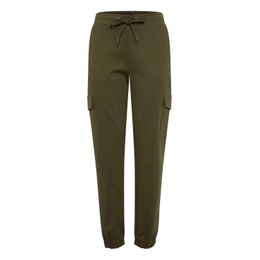 oxmo Damen Cargohose "Cargohose OXHenni", gr&uuml;n, Gr. L, Obermaterial: 73% Polyester PES. 23% Viskose CV. 4% Elasthan EL., Hosen