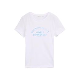 Tom Tailor Denim T-Shirt Damen Gr&ouml;&szlig;e L hellblau / wei&szlig;