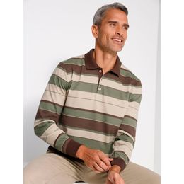 CLASSIC Herren Poloshirt "Poloshirt", braun, Gr. 56, gemustert, gestreift, mehrfarbig, 100% Baumwolle, Shirts