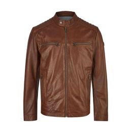 Bugatti Herren Blouson "BUALBERTO", braun, Gr. 58, uni, Obermaterial: 100% Lammleder LEL. Futter: 100% Baumwolle CO. 100% Baumwolle CO., Jacken, mit