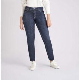 MAC Damen Stretch-Jeans "Melanie", blau, Gr. 46, Denim/Jeans, Obermaterial: 98% Baumwolle, 2% Elasthan, Jeans, Gerade geschnitten