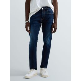 Replay Herren Slim-fit-Jeans "Anbass Superstretch"dunkelblau c007, Gr. 30, Denim/Jeans, Obermaterial: 90% Baumwolle, 8% Polyester, 2% Elasthan,