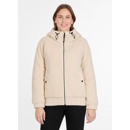 Ragwear Damen Fleecejacke "COUSY SHORT", beige, Gr. S, unifarben, Pl&uuml;sch, Obermaterial: 100% Polyester, Jacken, h&uuml;ftlange L&auml;nge, mit Rei&szlig;verschluss,