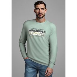 MAN'S WORLD MAN'S WORLD Herren Rundhalsshirt "Neue Kollektion", gr&uuml;n, Gr. S, bedruckt, Single Jersey, Obermaterial: 100% Baumwolle, Shirts, mit Print