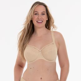 Rosa Faia Damen B&uuml;gel-BH "Selma", Gr. 75, beige, Stoff, Obermaterial: 84% Polyamid, 16% Elasthan, unifarben, BHs, Full Cup, vierteiliges Cup,