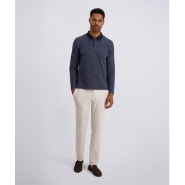 Pierre Cardin Herren Langarm-Poloshirt, blau, Gr. XXL, gestreift, Piqu&eacute;, Obermaterial: 46% Baumwolle, 46% Polyester, 8% Elasthan, Shirts, Piqu&eacute;
