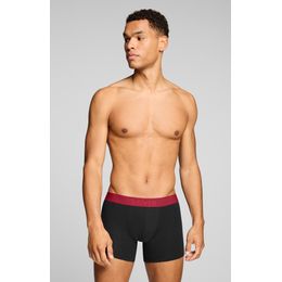 Levi's LEVI'S Herren Boxershorts "LEVIS MEN TWILL WB BOXER BRIEF 2P", Gr. Lschwarz, rot, Single Jersey, Obermaterial: 95% Baumwolle, 5% Elasthan,
