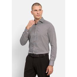 OLYMP Herren Businesshemd "OLYMP Level Five, Body Fit, Royal Kent", grau, Gr. 44, 97% Baumwolle, 3% Elastolefin, Hemden