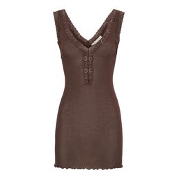 SEAMLESS BASIC Damen Funktionstop "Seamless Basic Top Cotton Lacey", braun, Gr. XL, Obermaterial: 100% Baumwolle, Tops