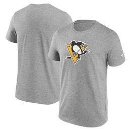 Fanatics Damen T-Shirt "Fanatics Shirt Pittsburgh Penguins Primary Logo Graphic", grau, Gr. M, 100% Baumwolle, Shirts