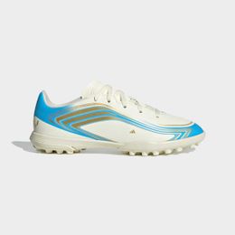 M&auml;dchen Fu&szlig;ballschuh "F50 MESSI CLUB KIDS TF", adidas Performance, Gr. 30ivory, semi blau burst, icey blau, Synthetik, Schuhe, f&uuml;r Kinder &