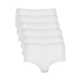 Nina von C. Damen Taillenshaper "6er Pack Damen Taillenslip Multiple Packs", Gr. 38, wei&szlig;, Obermaterial: 95% Modal CMD. 5% Elasthan EL., Unterhosen