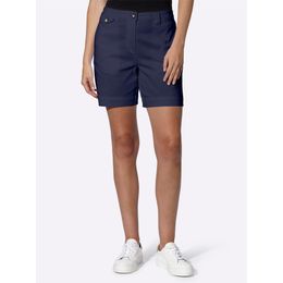 Heine Damen Shorts, blau, Gr. 44, unifarben, 98% Baumwolle, 2% Elasthan, Hosen