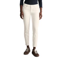Marc O'Polo Damen Slim-fit-Jeans "aus Organic-Cotton-Lyocell-Stretch", wei&szlig;, Gr. 29, MARC O'POLO DENIM, unifarben, Obermaterial: 80% Baumwolle, 15% Lyocell, 3%