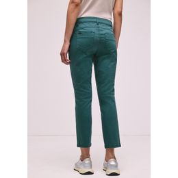 Street One Damen 7/8-Hosemediterra gr&uuml;n, Gr. 36, unifarben, Web, 97% Baumwolle, 3% Elasthan, Hosen, 4-Pocket Style