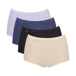 Sloggi Damen Maxislip "Basic+ Maxi", Gr. 42, blau, Single Jersey, Obermaterial: 95% Baumwolle, 5% Elasthan, Unterhosen, perfekter Sitz, besonders