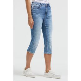 SOCCX Damen Regular-fit-Jeans, blau, Gr. 29, unifarben, Denim/Jeans, Material: 72% Baumwolle, 27% Polyester, 1% Elasthan, Zusatz: Enth&auml;lt