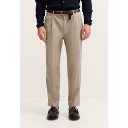 Bugatti Herren Chinohose "Loose Fit", beige, Gr. 40, unifarben, 65% Baumwolle, 33% Lyocell, 2% Elasthan, Hosen, aus Baumwollmix mit Stretch