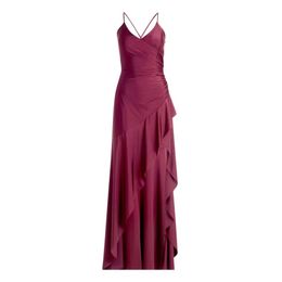 Vera Mont Abendkleid mit Volant in Prune Wine | Gr.: 42