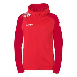 Kempa Damen Trainingsjacke "Kapuzenjacke Ambition 28 Women", rot, Gr. S, Obermaterial: 100% Polyester Pol. recyc.., Jacken