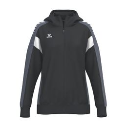 Erima Damen Trainingsjacke mit Kapuze in schwarz/weiss | Gr.: 42