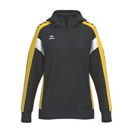 Erima Damen Trainingsjacke mit Kapuze in schwarz/gelb | Gr.: 38