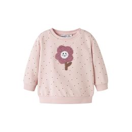 name it Sweatshirt 'NBFLuelle' Gr&ouml;&szlig;e 62 braun / eosin / pastellpink / wei&szlig;
