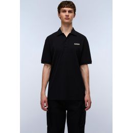 Napapijri Herren Poloshirt "E-SMALL BOX", schwarz, Gr. L, Jersey, Obermaterial: 100% Baumwolle, Shirts, Kurzarm-Design, mit Polokragen, aus Baumwolle