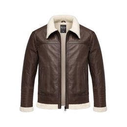 Amaci&Sons Amaci&Sons Lederjacke OATMAN in Dunkelbraun | Gr.: XXXL