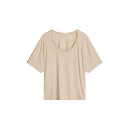 Marc O'Polo MARC O'POLO Damen T-Shirt "aus feinem Slub-Jersey", beige, Basic, Gr. XS, unifarben, Obermaterial: 67% Lyocell, 33% Baumwolle, Shirts