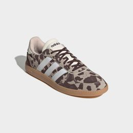 Damen Sneaker "BREAKNET SLEEK", adidas Sportswear, Gr. 37, braun, Leder, Synthetik, Schuhe, inspiriert vom Design des adidas handball spezial