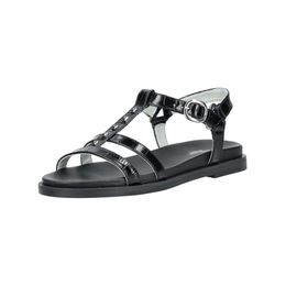 Nero Giardini Damen Riemchensandale "Nero Giardini Sandalen Leder", Gr. 37, schwarz, Leder, Schuhe