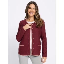 Sieh an! Strickjacke in dunkelrot-rosenholz | Gr.: 50