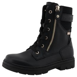 Mustang Shoes Damen Winterstiefel "Monica", Gr. 33, schwarz, Lederimitat, Textil, Basic, Schuhe, Stiefel, Boots mit Rei&szlig;verschluss